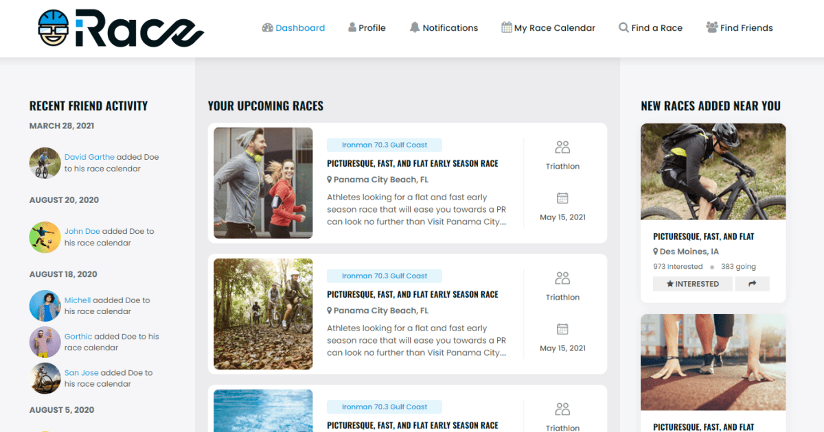 Share Your Race Calendar - iRace.ai - Your racing calendar